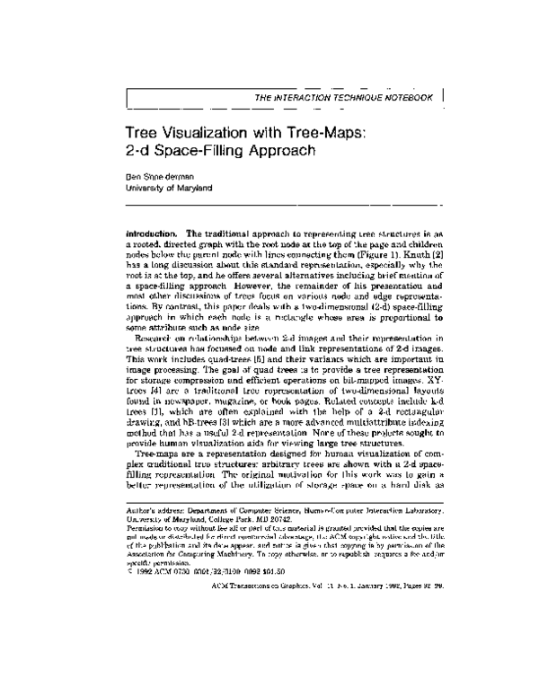 (PDF) Tree visualization with tree-maps: 2-d space-filling approach