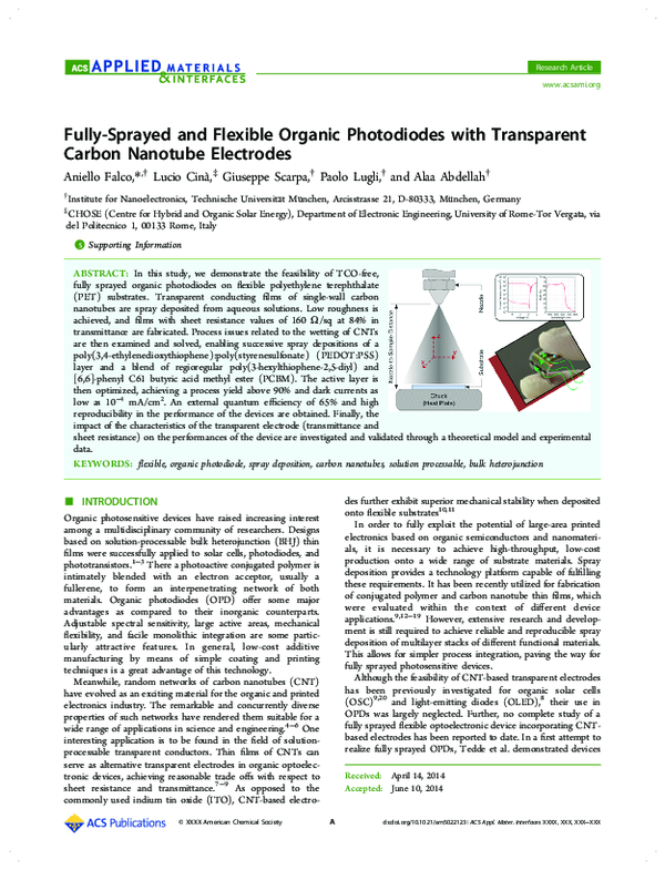 (PDF) Fully-Sprayed and Flexible Organic Photodiodes with Transparent ...