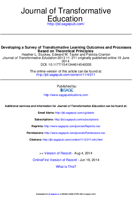 Pdf Based On Theoretical Principles Developing A Survey Of