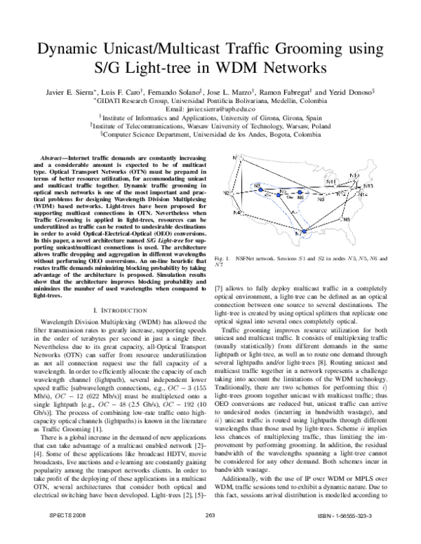 Pdf Dynamic Unicastmulticast Traffic Grooming Using Sg Light Tree In Wdm Networks
