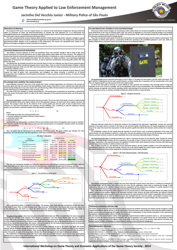 (PDF) Game theory applied to law enforcement - poster