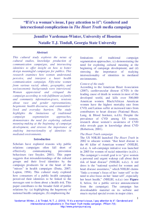 (PDF) If It'Sa Woman's Issue, I Pay Attention to It : Gendered and ...