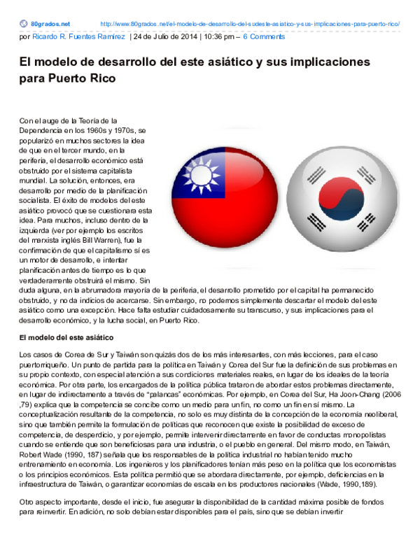 (PDF) The East Asian Development Model and its Implications for Puerto ...