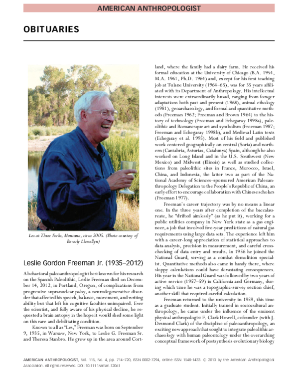 Leslie Freeman (American Anthropologist)