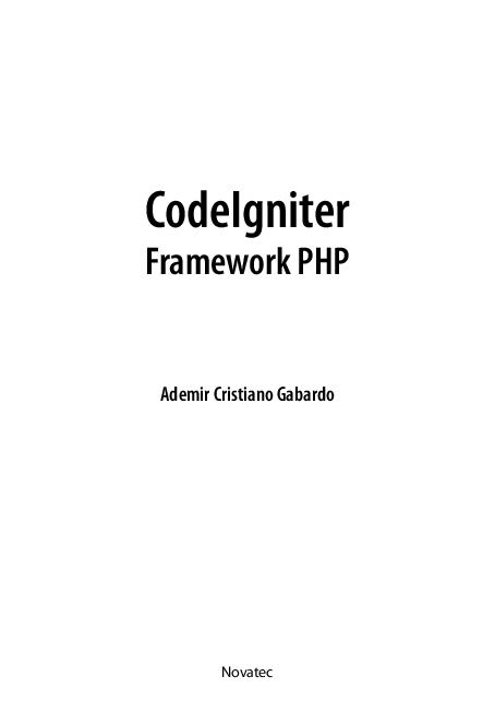 Pdf Codeigniter Framework Php