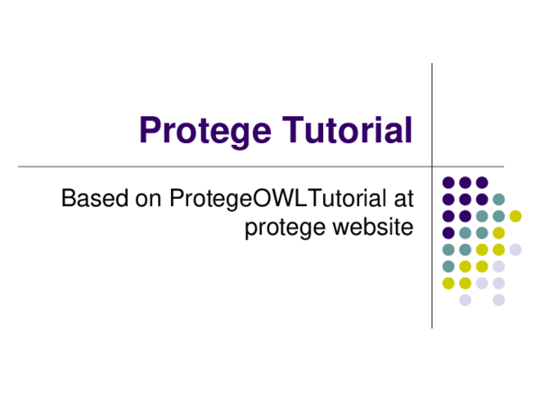 (PDF) Protege Tutorial