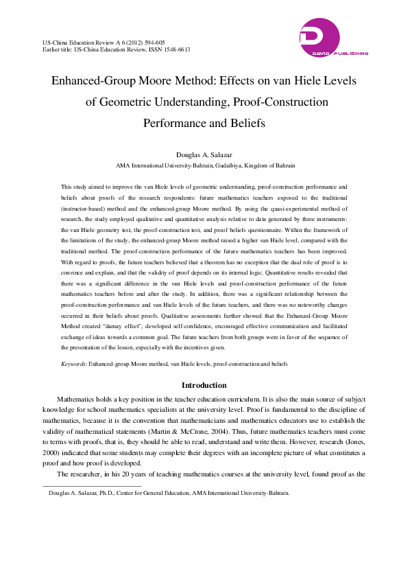 (PDF) Enhanced Group- Moore Method of Grouping