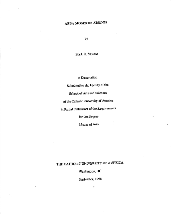 (PDF) Abba Moses of Abydos