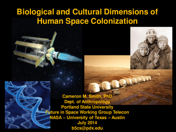 (PPT) Biological and Cultural Dimensions of Human Space Colonization
