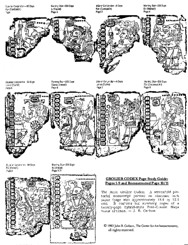 (PDF) GROLIER CODEX Page Study Guide: Pages 1-9 and Reconstructed Page ...