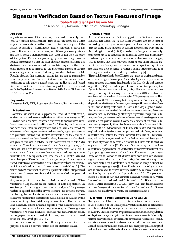 Pdf Signature Verification Based On Texture Features Of Image 1