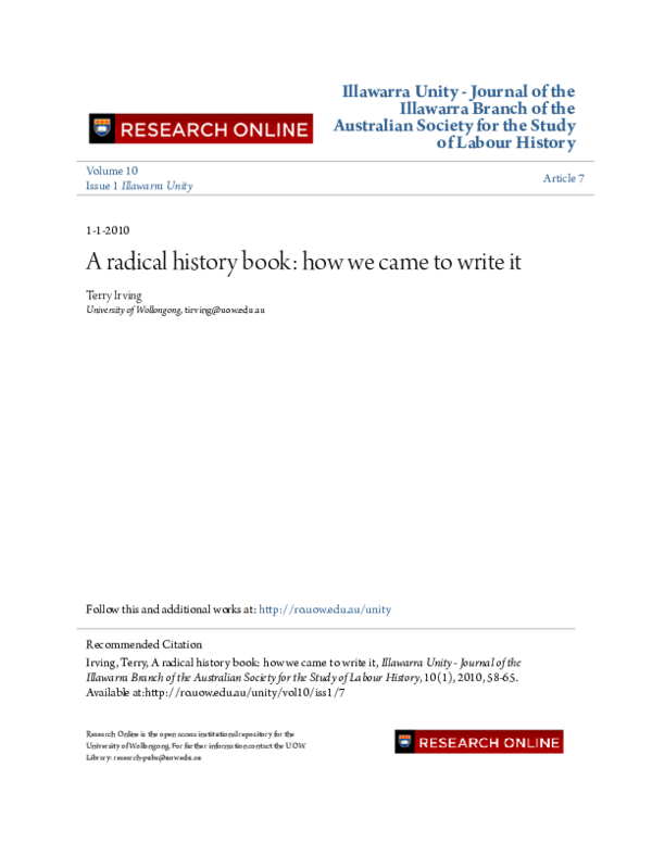 (PDF) ‘A Radical History Book – How We Came to Write It’