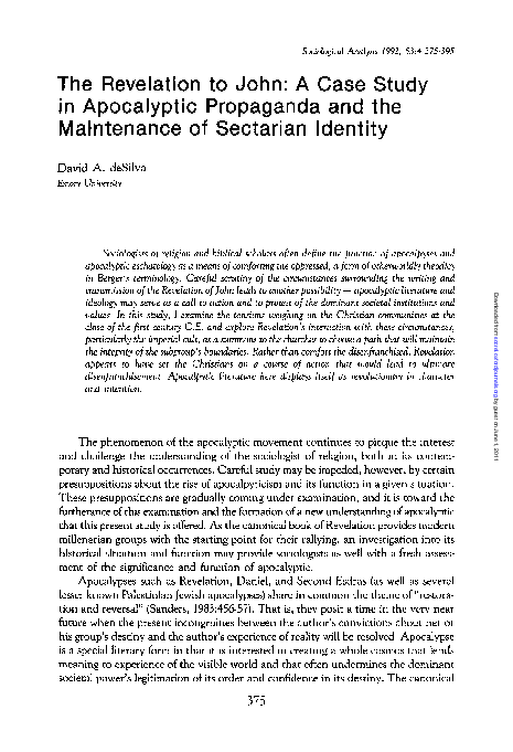 (PDF) The Revelation to John: A Case Study In Apocalyptic Propaganda ...