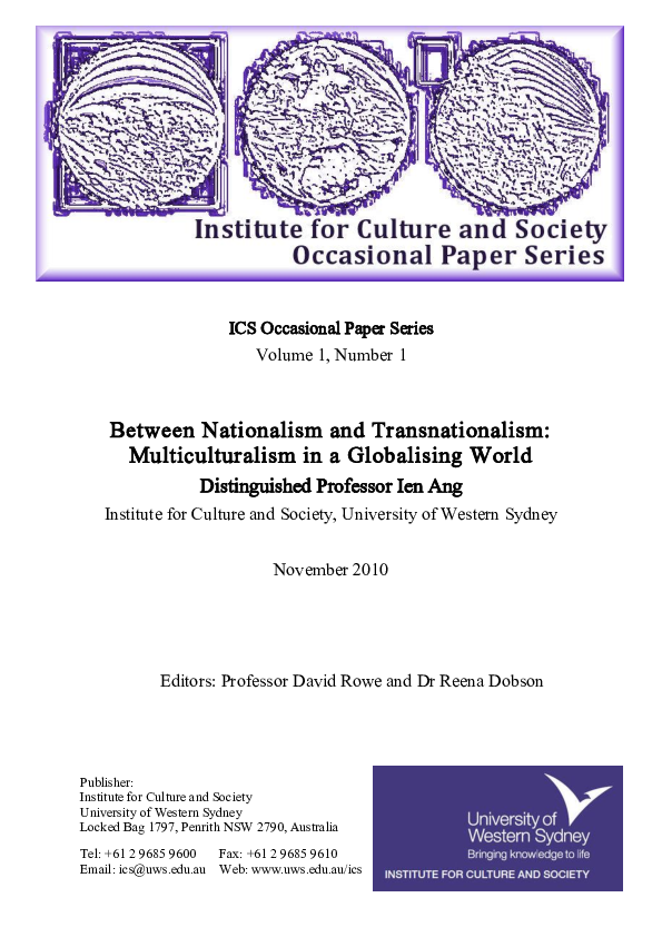 (PDF) Between nationalism and transnationalism: Multiculturalism in a ...