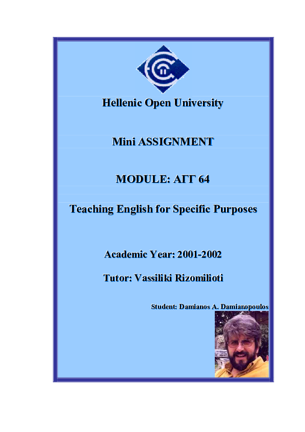 (PDF) ESP-Main Assignment