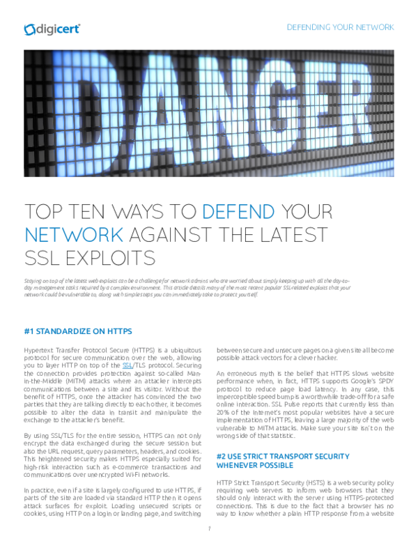 (PDF) Ten Ways to Defend Your Network