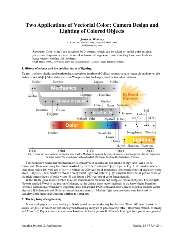 (PDF) Imaging Systems & Applications Two Applications of Vectorial ...