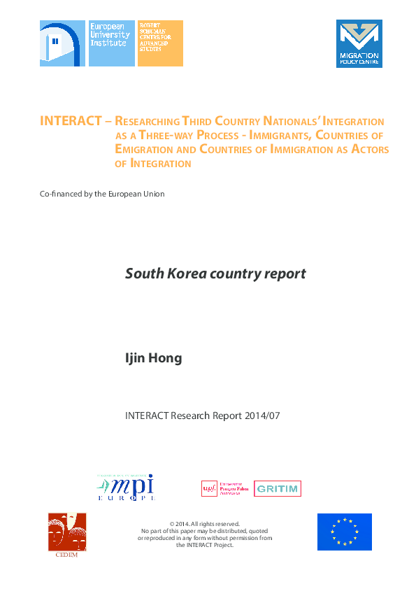 (PDF) EUI Interact project: South Korea country report