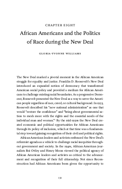 (PDF) Sample: " Chapter: “African-Americans and the Politics of Race ...