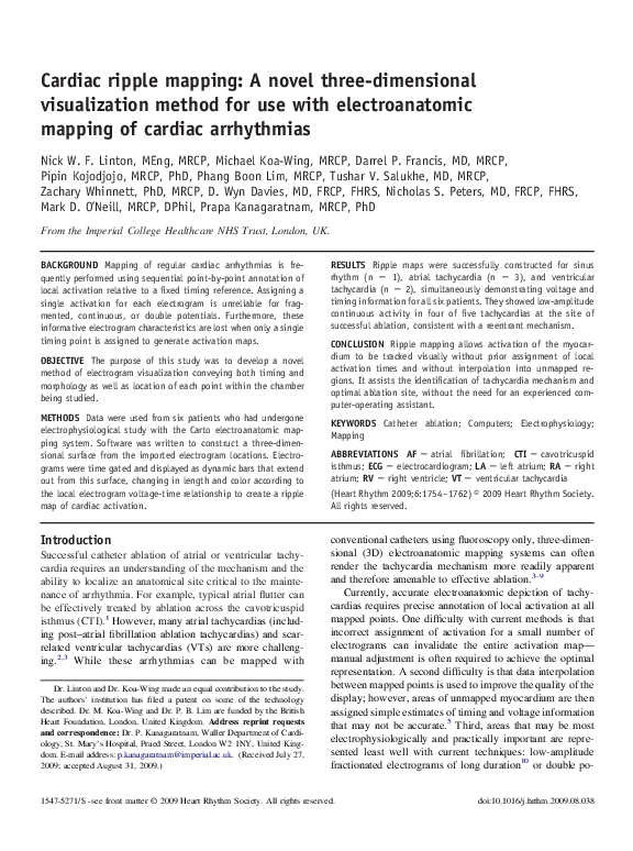 Cardiac ripple mapping: A novel three-dimensional visualization method ...