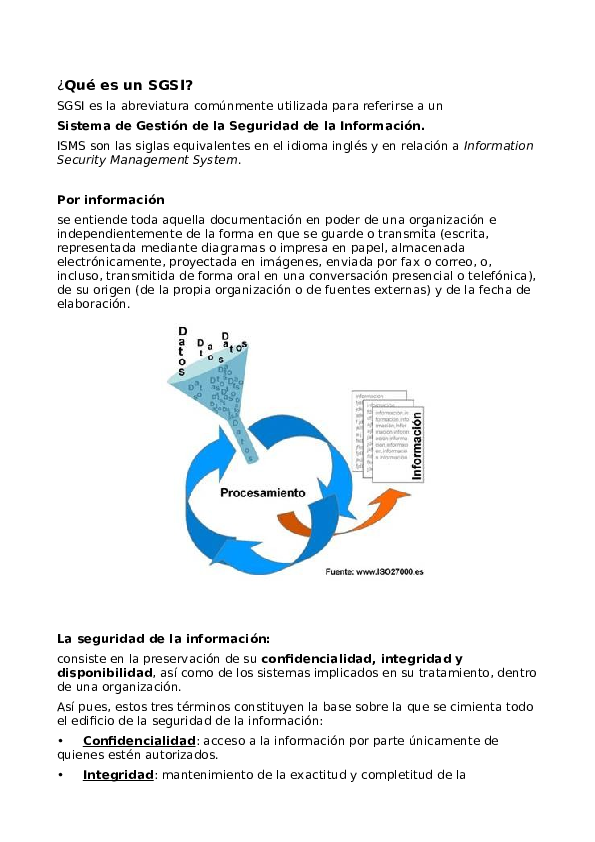 (DOC) Qué es un SGSI