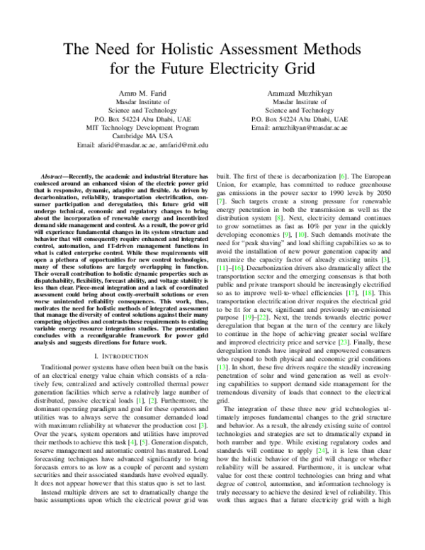 (PDF) The Need for Holistic Assessment Methods for the Future ...