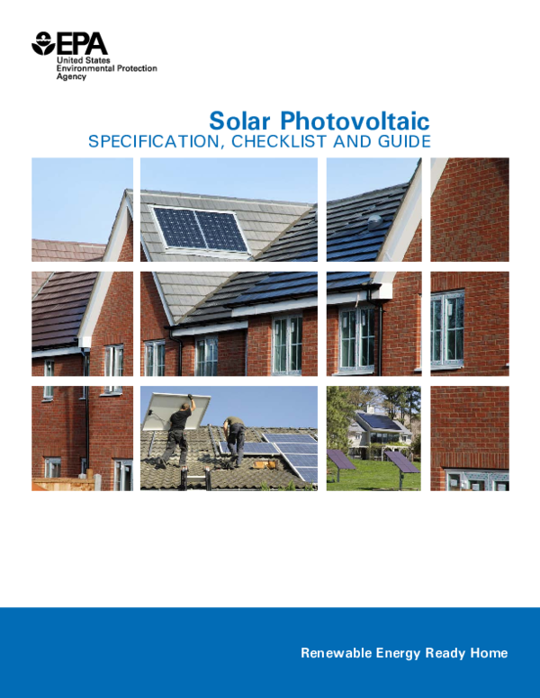 (PDF) Solar Photovoltaic: SPECIFICATION, CHECKLIST AND GUIDE