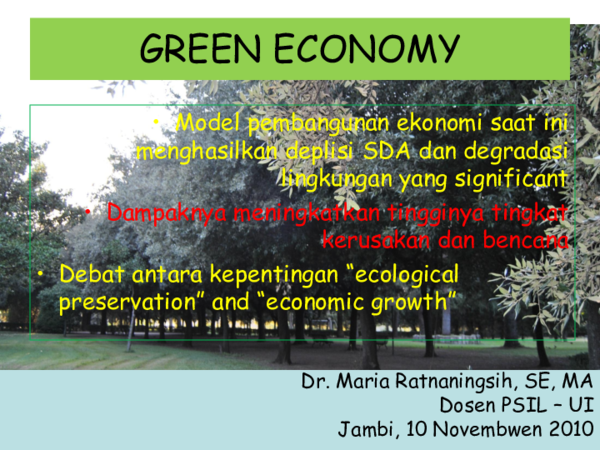 (PPT) Green Economy