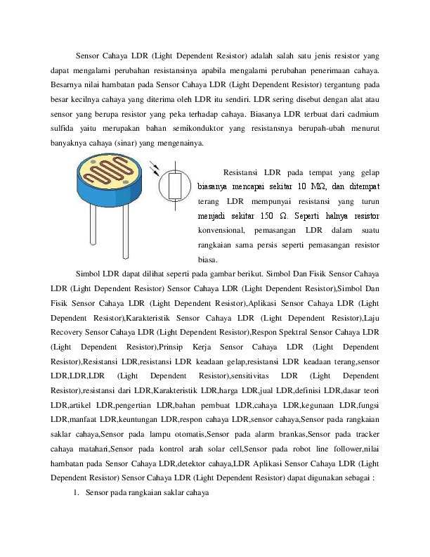 (DOC) Sensor Cahaya LDR