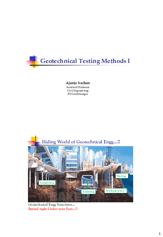(PDF) Geotechnical Testing Methods I Geotechnical Engg Structures ...