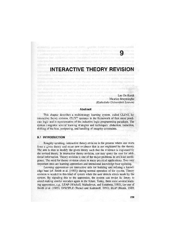 (PDF) Interactive Theory Revision