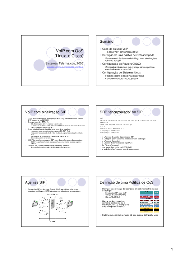 (PDF) VoIP com QoS (Linux e Cisco