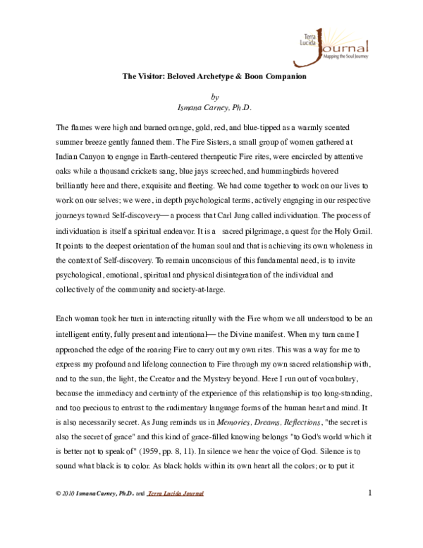 (PDF) The Visitor: Beloved Archetype & Boon Companion