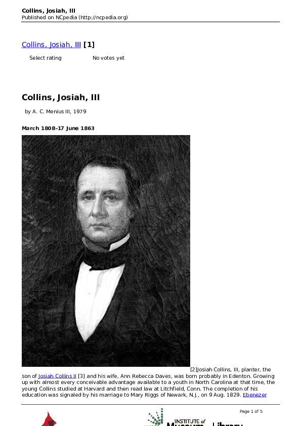 (PDF) Josiah Collins III