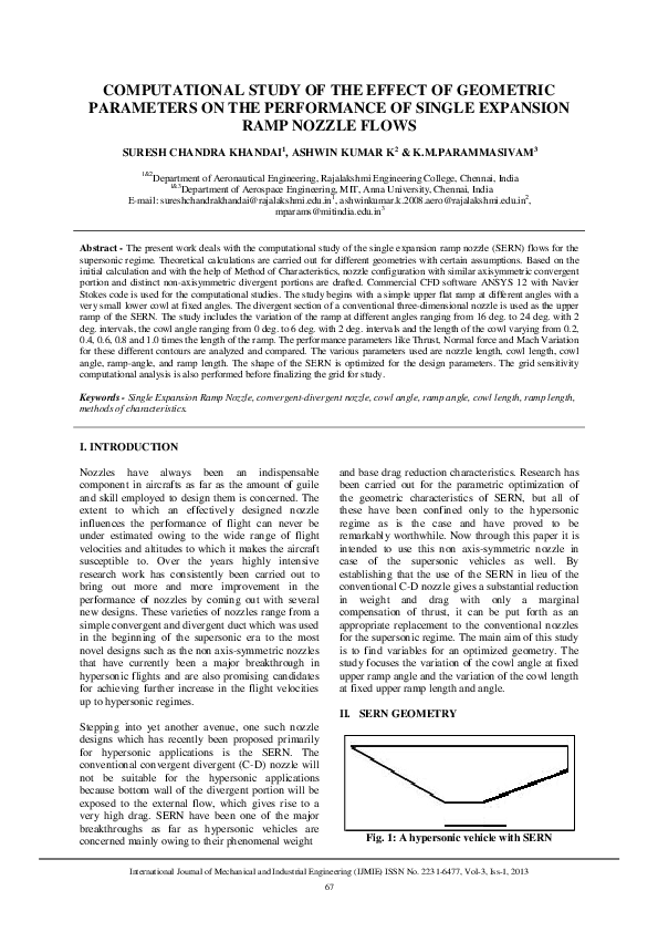 (PDF) COMPUTATIONAL STUDY OF THE EFFECT OF GEOMETRIC PARAMETERS ON THE PERFORMANCE OF SINGLE ...