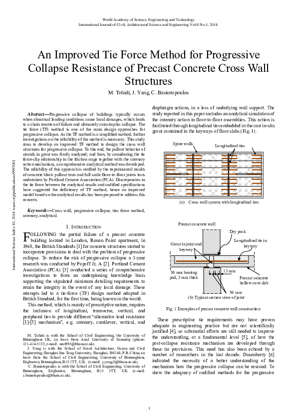 (PDF) An Improved Tie Force Method for Progressive Collapse Resistance ...