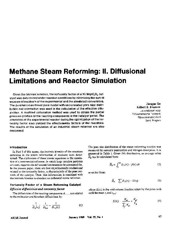 (PDF) Steam Reforming