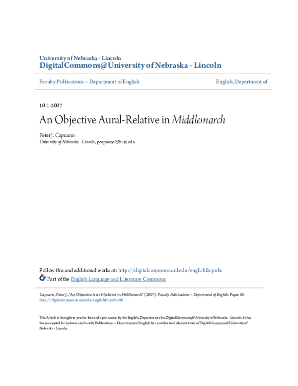(PDF) Peter J. Capuano - An Objective Aural-Relative in Middlemarch ...