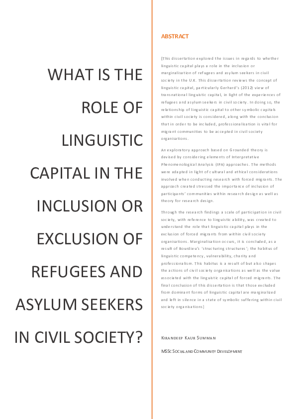(PDF) What is the role of linguistic capital in the inclusion and ...