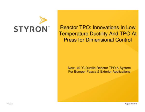 (PDF) Reactor TPO: Innovations In Low Temperature Ductility And TPO At ...