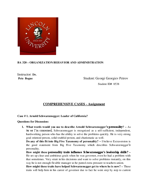 (DOC) Comprehensive Cases Assignment