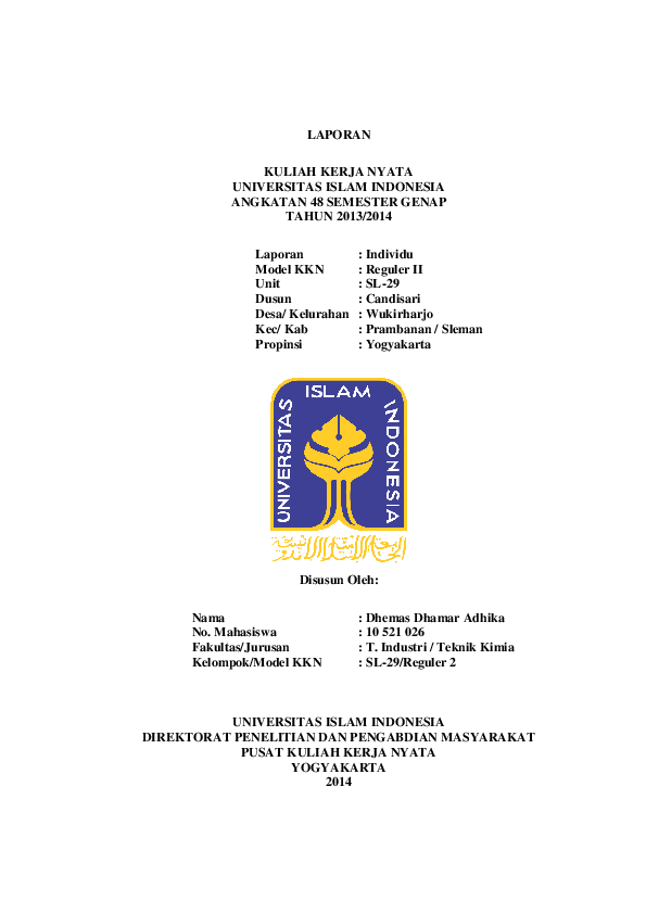 (PDF) Laporan dhemas FIX2