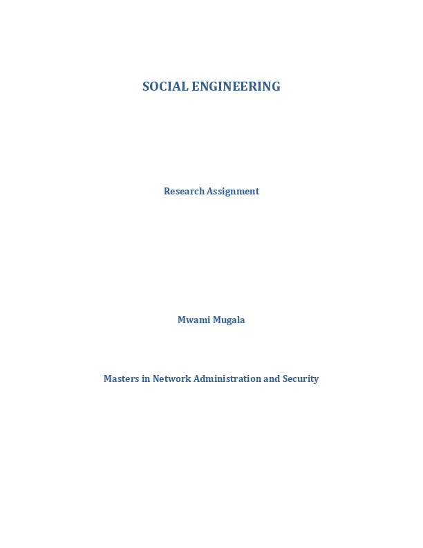 (PDF) Social Engineering: Human Hacking
