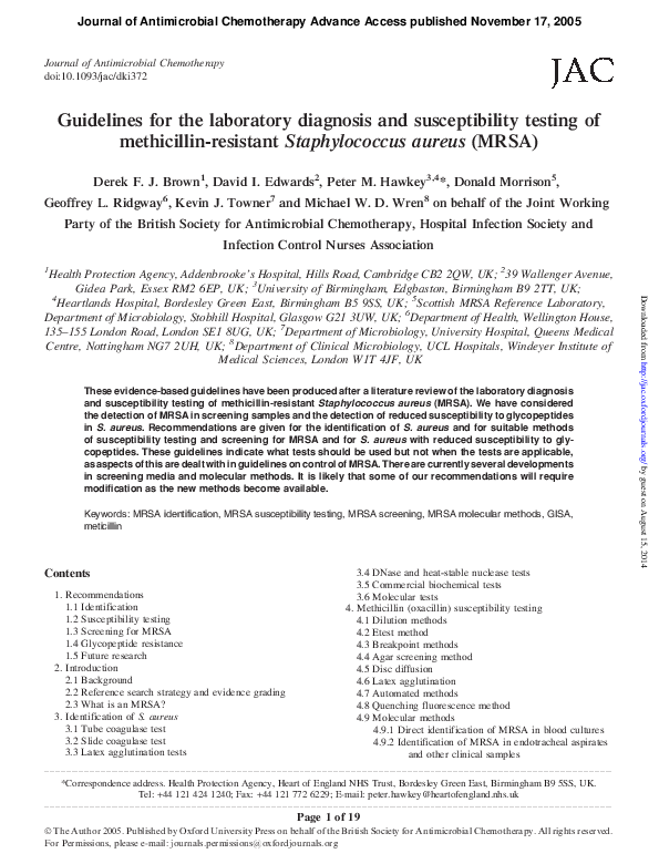 (PDF) Guidelines for the laboratory diagnosis and susceptibility ...