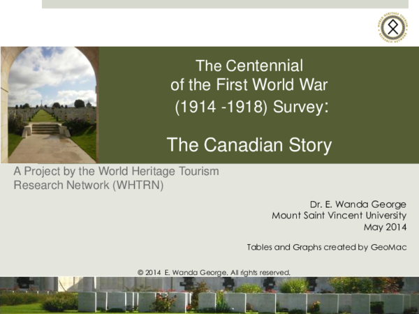 (PPT) First World War Survey - The Canadian Story