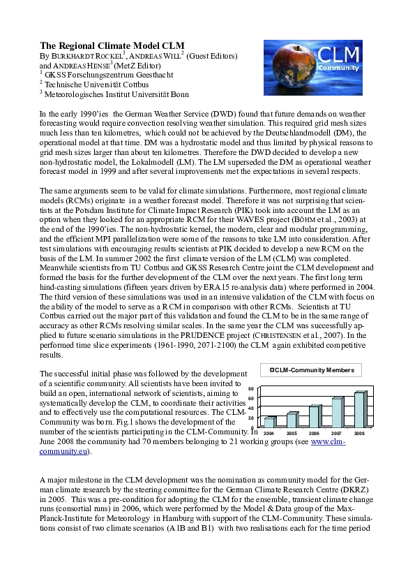 The Regional Climate Model COSMO-CLM (CCLM