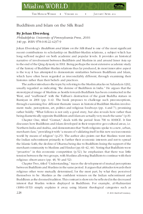 (PDF) Buddhism and Islam on the Silk Road by Johan Elverskog ...