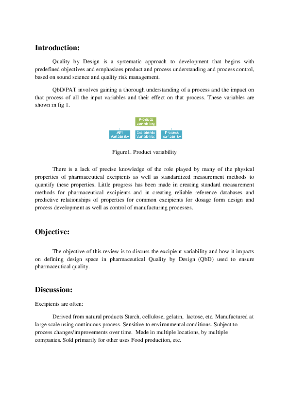 (PDF) Quality by design