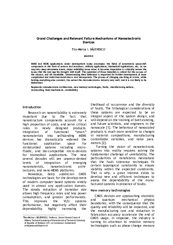 (PDF) Grand Challenges and Relevant Failure Mechanisms of ...
