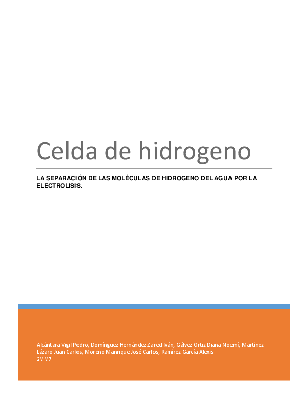 (DOC) Celda de Hidrogeno